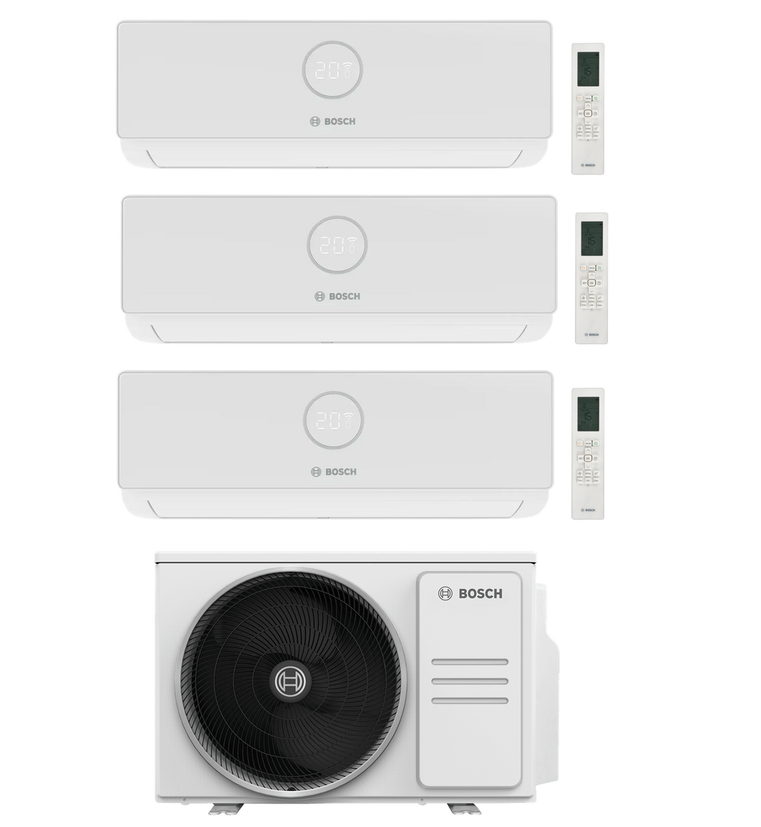 Multi Split Klimaanlage Bosch 3x Climate 5000i CL5000iU W 26 E 2,6 kW ...